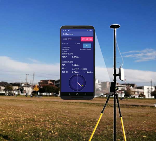 準天頂衛星(QZSS)L6信号活用によるcm級精度単独測位システム(KK-200025-A) | テック・アイ建設技術